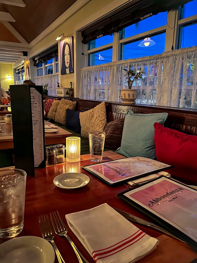 Cozy booths and cushions invite you to linger longer, because Italian meals aren't just eaten &ndash; they're experienced.
