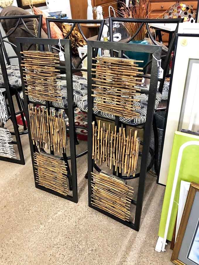 These bamboo wall hangings bring natural texture and vintage appeal without requiring you to commit to full-on tiki bar decor.