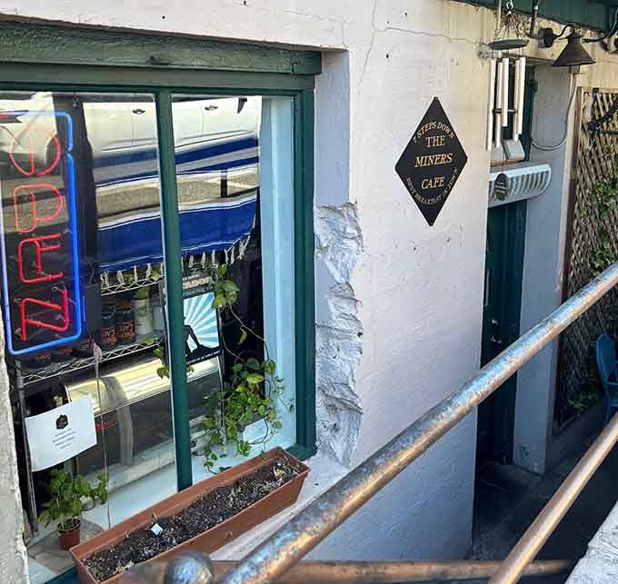 The Miner's Cafe occupies a cozy space where locals and visitors share tables, strong coffee, and stories in a building that's seen generations of Jerome residents come and go.