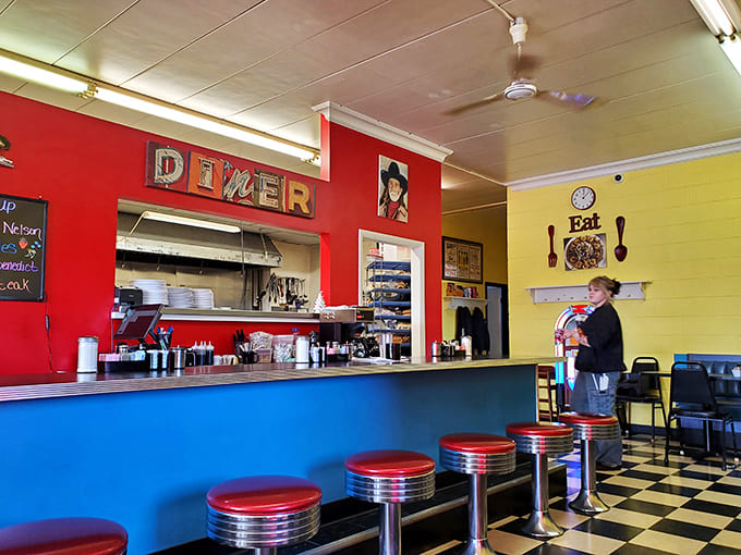 Counter seating that puts you front-row for the breakfast show - where you can watch short-order wizardry while sipping your coffee.
