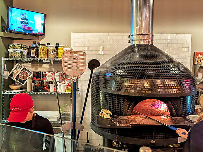 Where the magic happens &ndash; Bob's bustling kitchen keeps the golden, crispy seafood flowing to hungry patrons all day long.