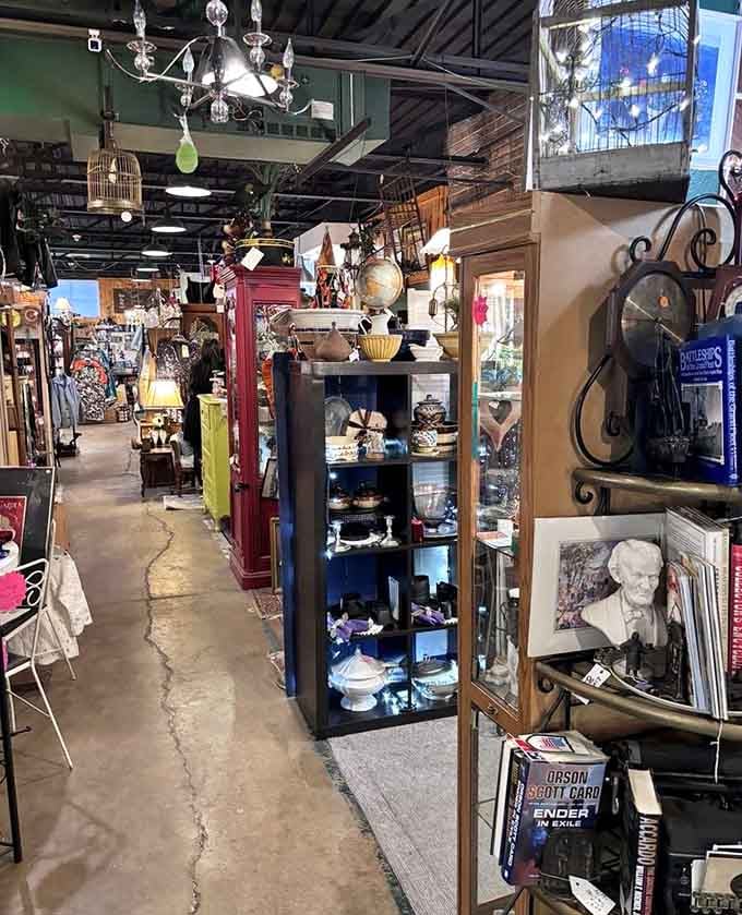 Wandering these aisles feels like exploring a very well-organized time capsule where every turn reveals another era's treasures and trinkets.