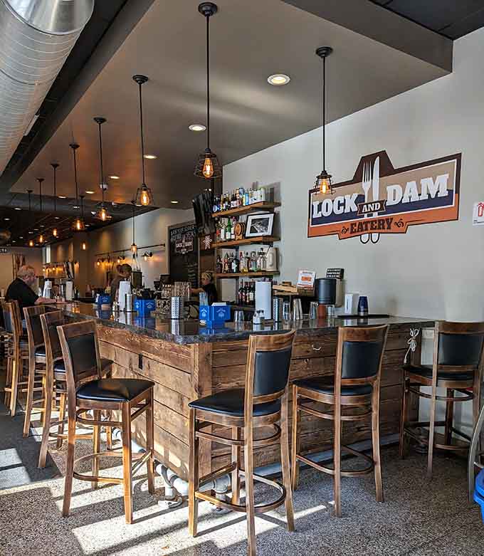 Pull up a stool at this welcoming bar where craft cocktails and friendly conversation flow as freely as the Mississippi outside.