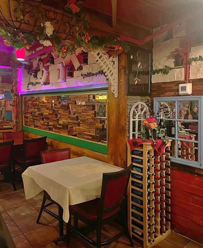 Every corner reveals another decorative surprise, from cascading flowers to colorful accents, proving that blank walls are for people without imagination or enthusiasm.