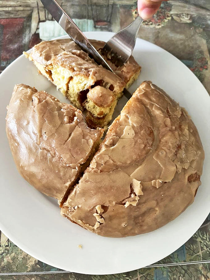 Maple Cinnamon Bun: The kind of breakfast indulgence that makes you temporarily forget vegetables exist in this world.