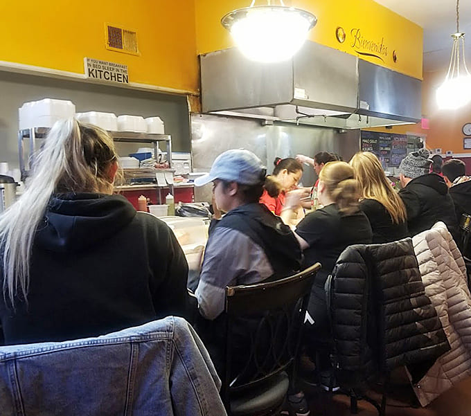 When the line stretches this far, you know you're onto something special and delicious.