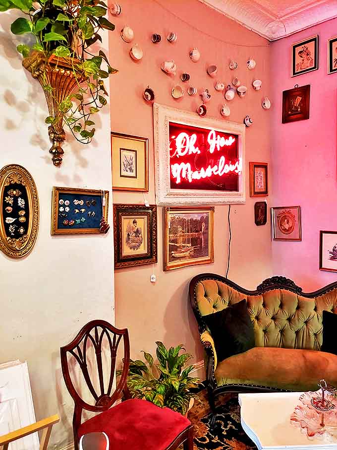 That neon "Oh How Marvelous" sign perfectly captures the feeling you get when you taste your first bite of crepe perfection.