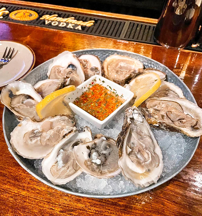 Ocean treasures on ice, these briny beauties are just waiting to slide down your throat and make you feel fancy.