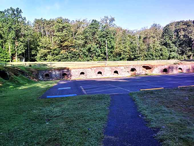 Modern convenience meets historical significance &ndash; parking spaces now occupy land where coal wagons once delivered their sooty cargo.