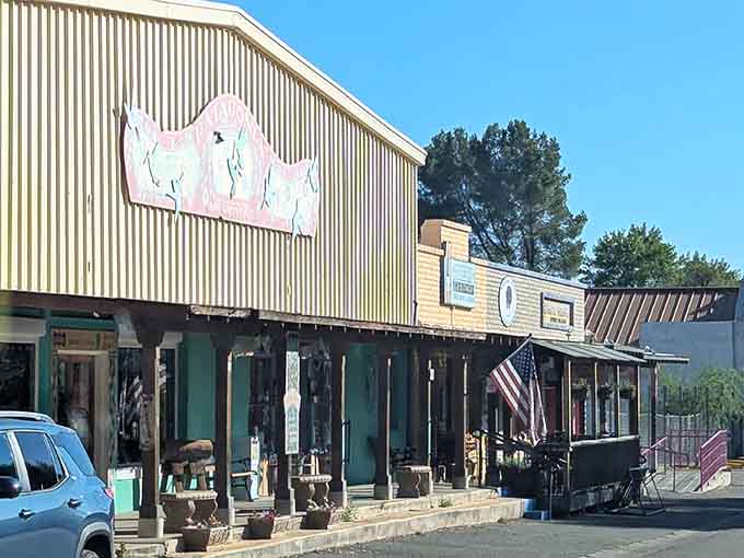 Downtown Patagonia's eclectic mix of buildings proves that charm doesn't require a big budget, just authentic character.