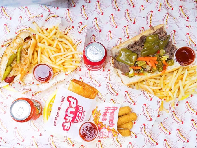 Behold, the legendary pizza puff! A crispy, gooey masterpiece that'll make you question your loyalty to traditional slices. 