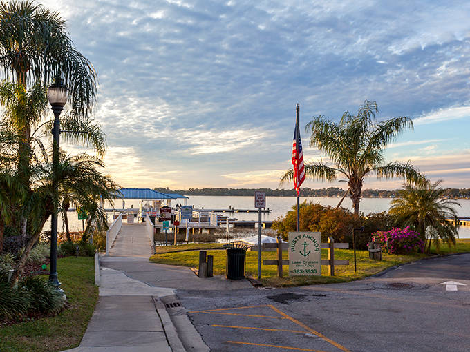 The Rusty Anchor provides boat access to Lake Dora's sparkling waters &ndash; where Florida's true magic happens at the intersection of sky and lake.