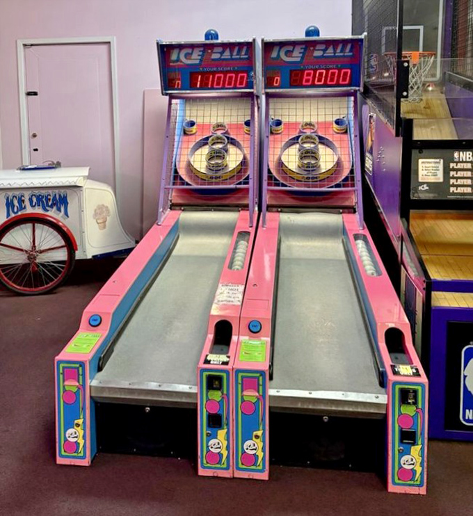 Skee-ball lanes where dreams of ticket riches are born and where grandparents can briefly become heroes to wide-eyed grandchildren.