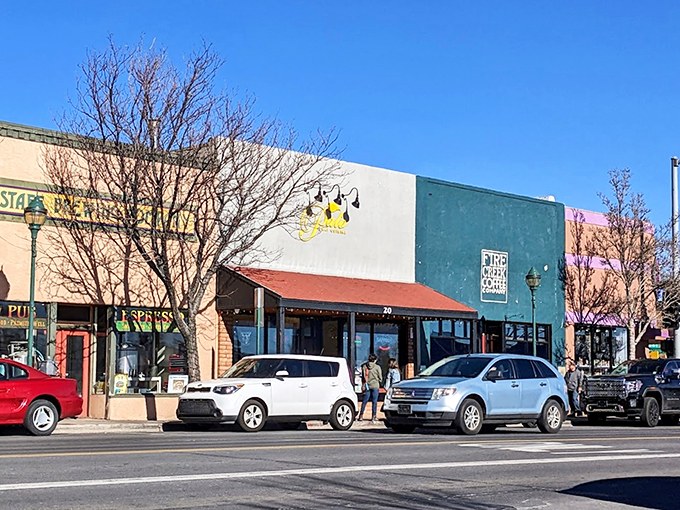 Flagstaff's downtown: where the Wild West meets the Far East. Who knew Arizona had a portal to Thailand?