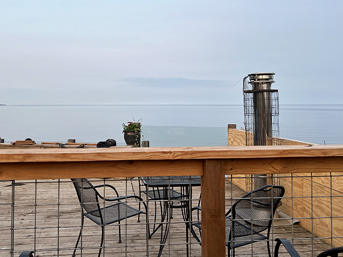 The rooftop deck offers prime seating with Lake Superior views, turning your custard break into a full-on experience worth savoring slowly.