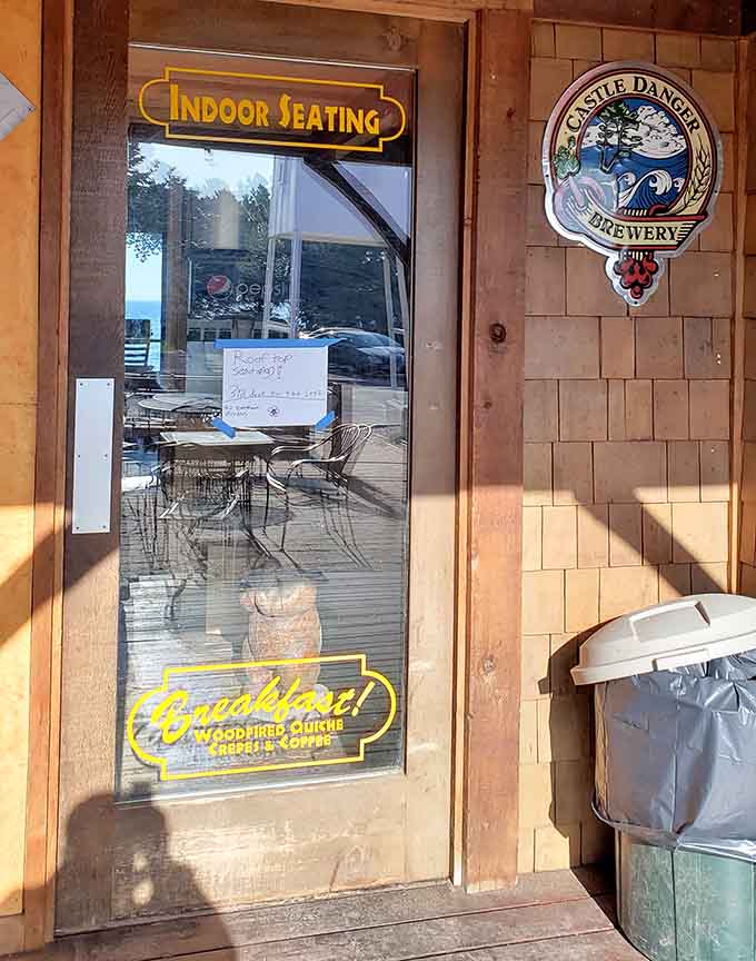 The entrance welcomes you with promises of wood-fired pizza and frozen custard, which is basically the perfect meal plan.