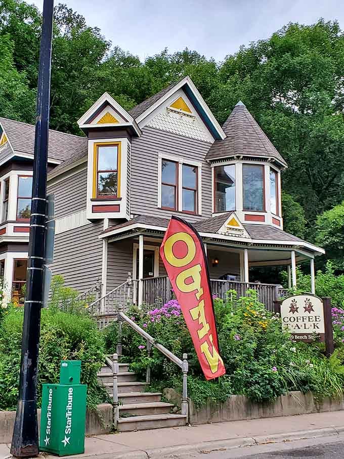 Coffee Talk occupies a Victorian house that's almost too pretty to be a cafe, but thankfully they went ahead anyway.