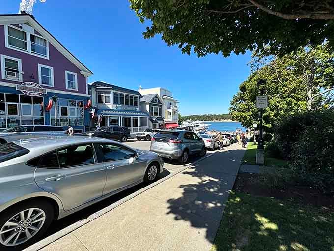 Main Street Bar Harbor bustles with activity, but you've got a lobster taco reservation calling your name.