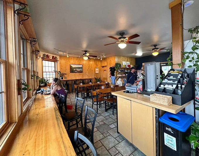 Window seats offer the best of both worlds, watching the harbor life while demolishing a plate of the Midwest's finest fried fish.