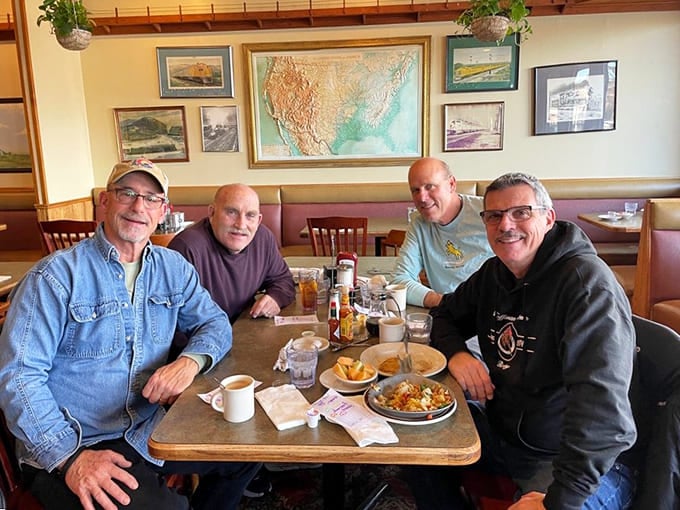 These happy diners represent the diverse crowd that makes The Junction feel like DeKalb's favorite living room with better food.