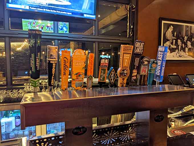 Local craft brews share space with national favorites on taps that represent Minnesota's brewing pride.