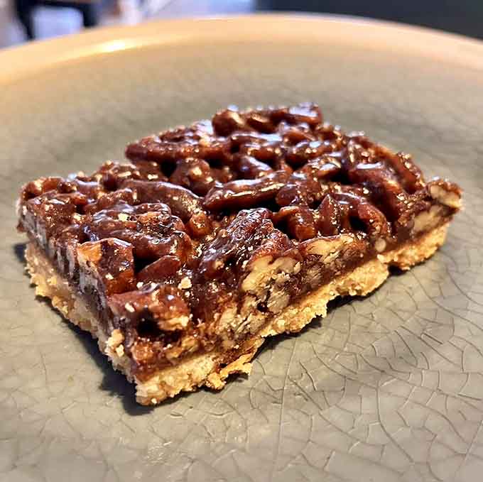 Pecan pie bars that pack all the best parts of Thanksgiving dessert into a handheld format, because innovation matters.