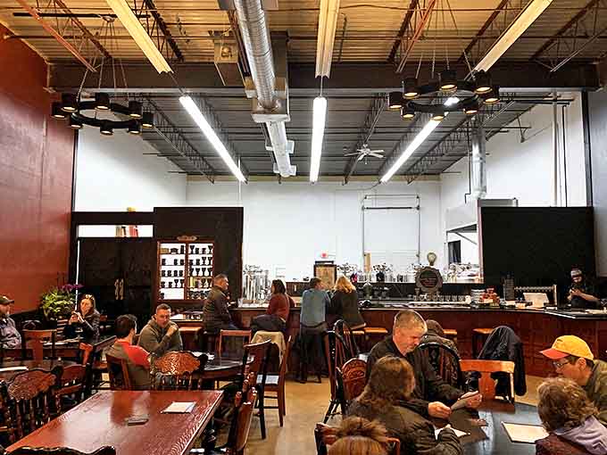 Modern diners enjoying timeless brews in a space that bridges centuries with remarkable ease and excellent taste.