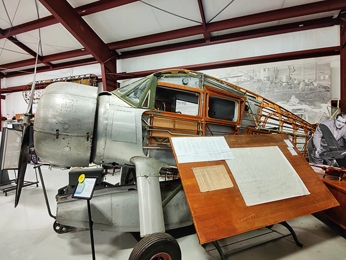 The Westland Lysander's skeletal framework reveals the intricate woodworking that went into these aircraft &ndash; more fine furniture than flying machine.