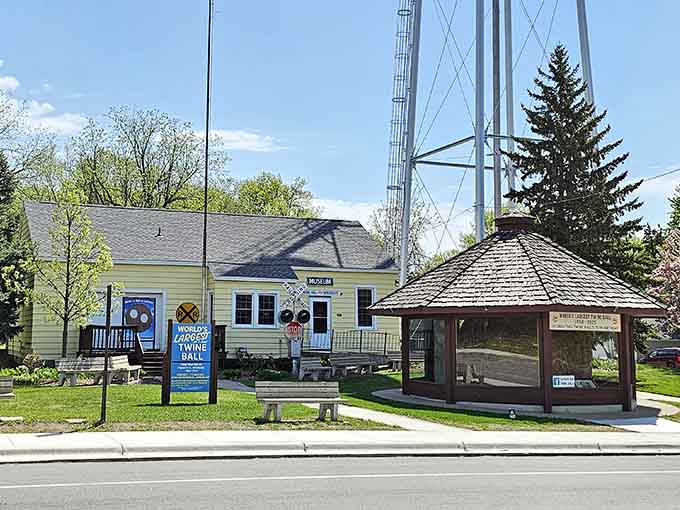 The museum complex and gazebo create a welcoming space for exploring Darwin's claim to fame year-round.