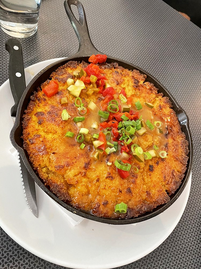 This cornbread skillet is hotter than a summer sidewalk and more satisfying than finding money in your old jeans.