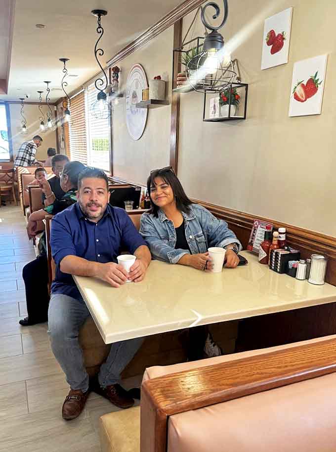 Diners: Happy patrons enjoying that universal language of good food and better company, creating memories one breakfast at a time.