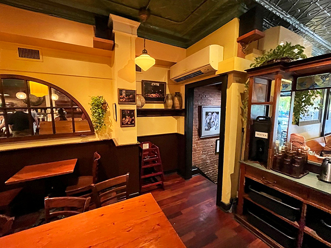 Cozy nooks and warm lighting invite you to settle in with a book or good conversation as afternoon stretches into evening.