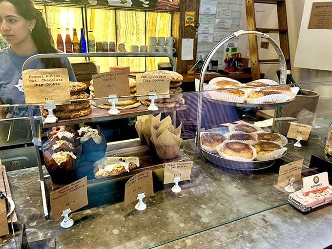 The glass case displays edible works of art that make choosing just one feel like Sophie's Choice for your taste buds.