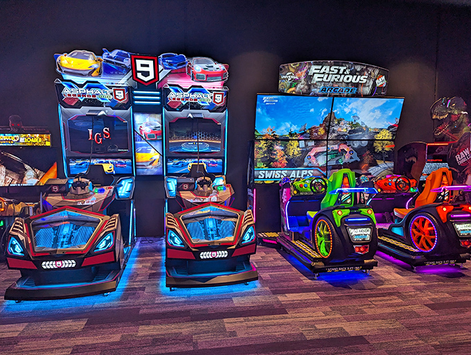 Speed demons and racing enthusiasts face off in these immersive driving simulators where virtual engines roar and competitive spirits soar.