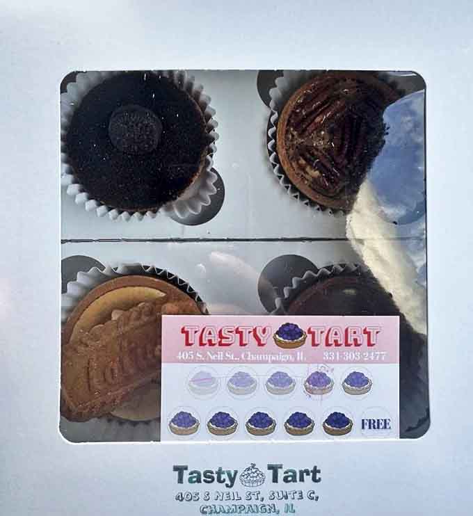 Portable perfection: These boxed tarts transform any destination into an impromptu picnic spot &ndash; dessert adventure in convenient form.