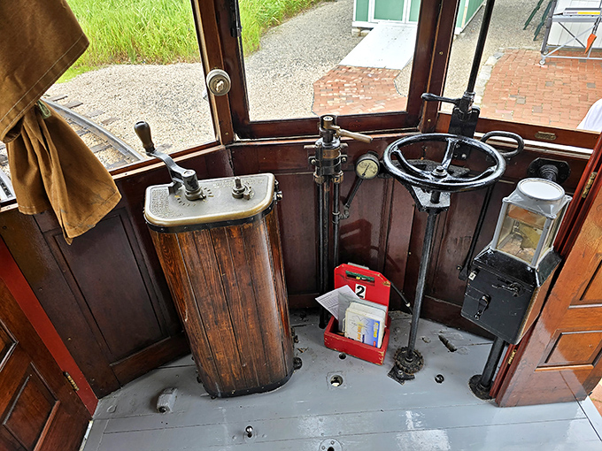 Peek into the operator's cabin and marvel at the vintage controls that skilled conductors once mastered to safely transport passengers through busy city streets.