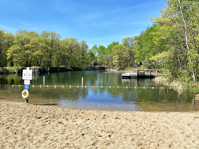 Dive into history! This former quarry offers a rock-solid good time for swimmers and thrill-seekers alike.
