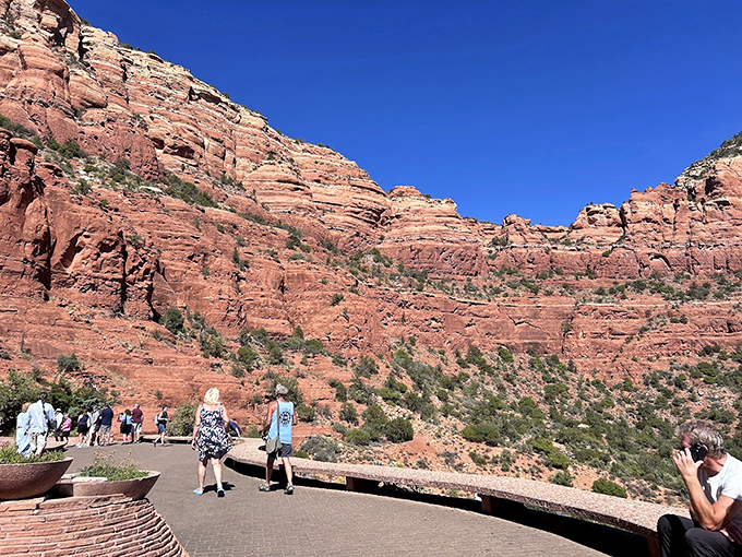Walking this path is like strolling through a Dr. Seuss book, if the good doctor had a thing for rust-colored landscapes.