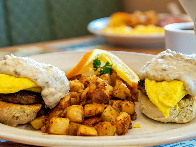 Eggs Benedict's sassy cousin has arrived! These golden-yolked beauties are dressed to impress, with a side of crispy spud confetti.