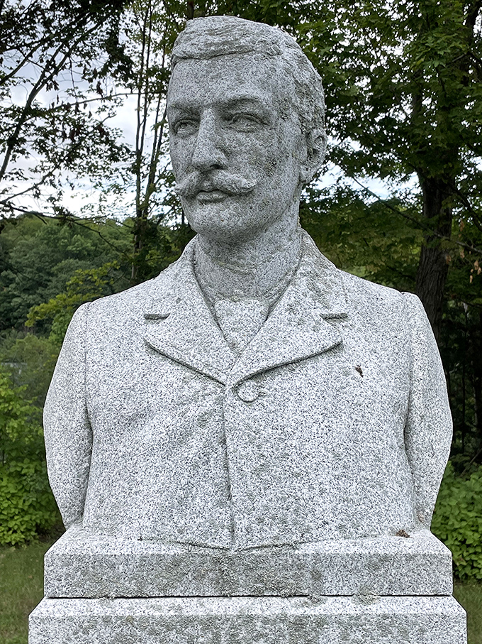 This life-sized bust captures not just a man's likeness but his dignity and character, preserved for generations in Barre's famous granite.