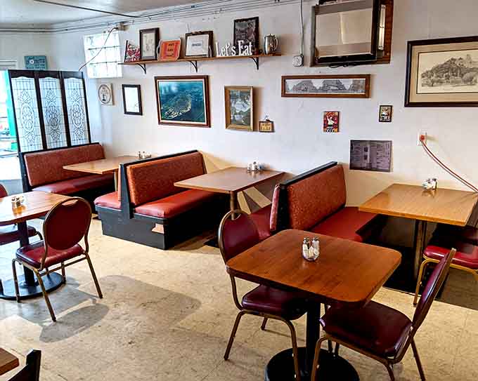 The dining area's charm comes from authentic character, not some designer's cookie-cutter vision.