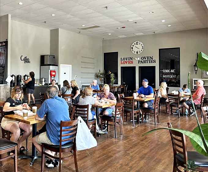 Spacious seating means you can properly contemplate your pastry choices without feeling like you're in a crowded elevator.