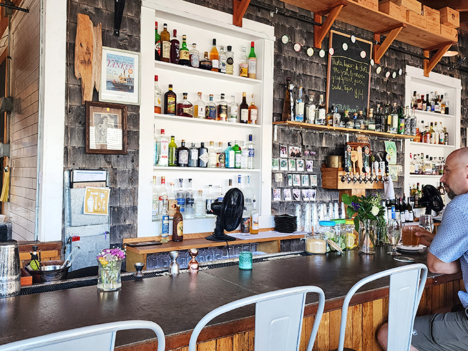 The bar showcases an impressive selection of spirits&mdash;particularly rum&mdash;nodding to the Caribbean influences that inspire the menu.