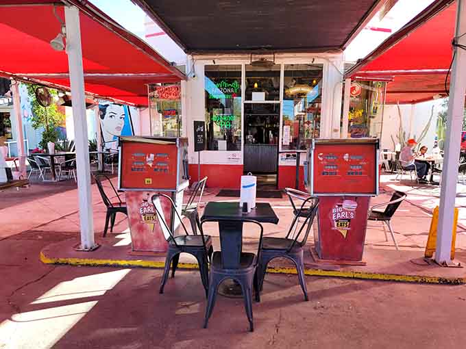 Covered patio dining lets you enjoy your meal while basking in that gorgeous Arizona sunshine without melting completely.