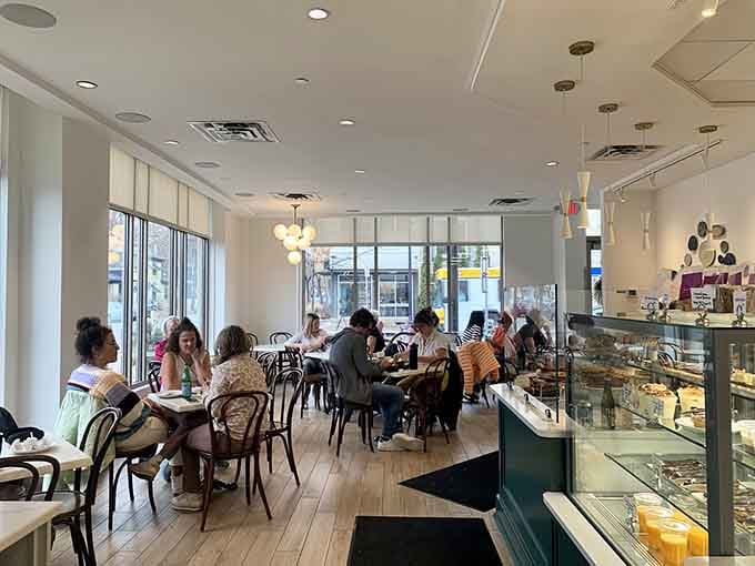 Bright, airy, and bustling with activity, this is what a proper bakery caf&eacute; should look and feel like every single day.