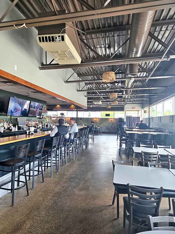 The bar area invites lingering with comfortable seating and a well-curated selection that makes "just one more" an easy decision.