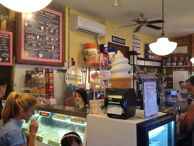 The service counter where dreams come true and calories don't count, at least not until tomorrow morning.