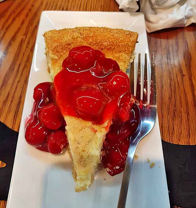 Cherry cream cheese pie that makes you close your eyes on the first bite &ndash; sweet, tart Michigan cherries crowning a cloud of creamy perfection.