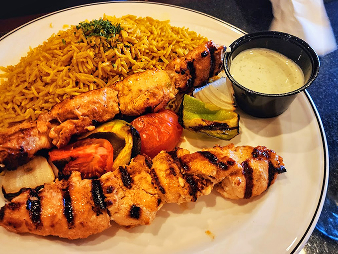 Juicy, perfectly spiced, and grilled to perfection. This chicken kabob might just make you reconsider your relationship with bratwurst.