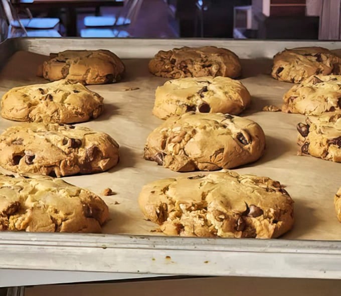 Cookies: Fresh-baked cookies with crisp edges and gooey centers &ndash; because after conquering Mount Barbecue, you deserve a sweet victory lap.